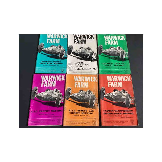 Official Programme 1966 Warwick Farm Racing Circuit 6 Programmes