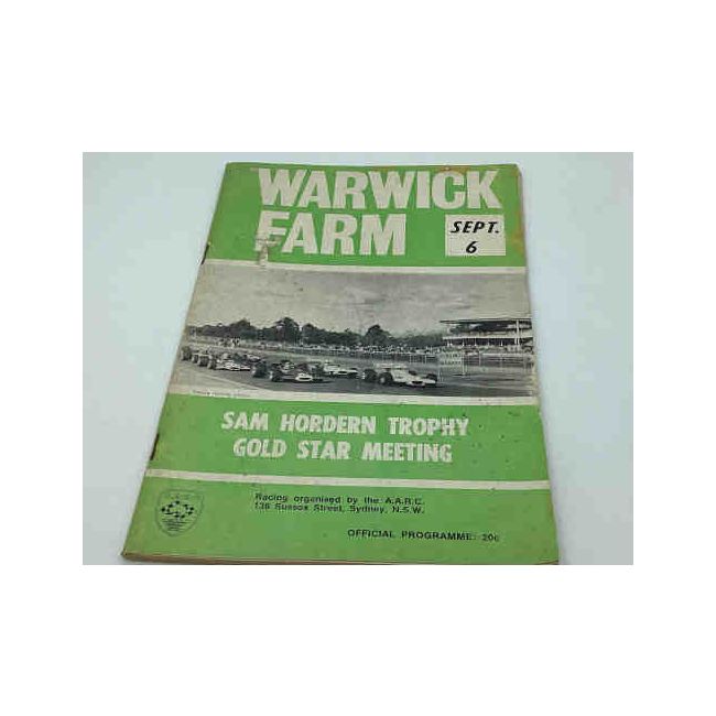 Official Programme 1970 Warwick Farm Racing Circuit Sam Hordern Trophy ...